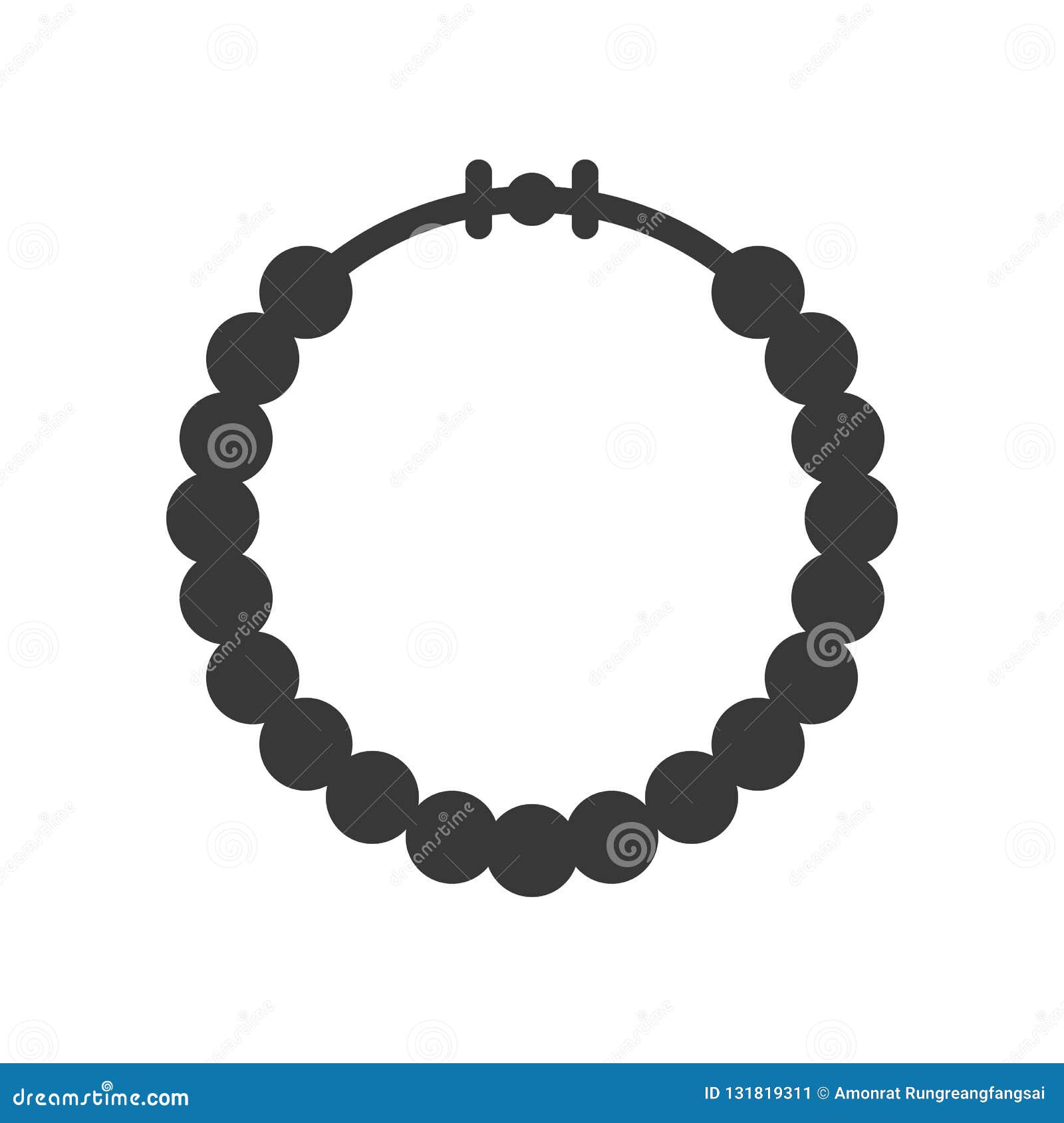 Beads Necklace, Jewelry Vector Icon, Glyph Style Stock Vector ...