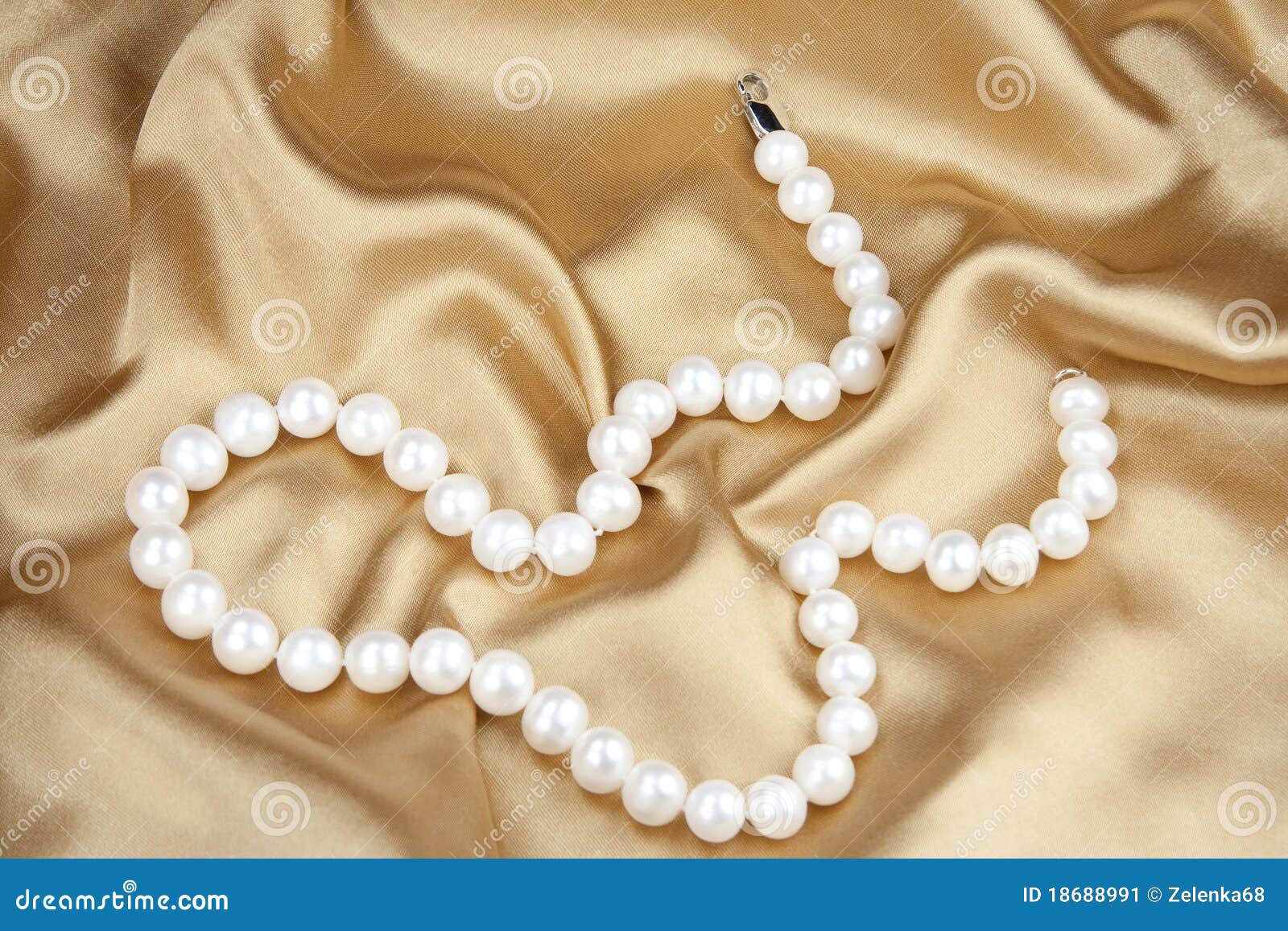 Beads from pearls stock image. Image of silk, calcium - 18688991