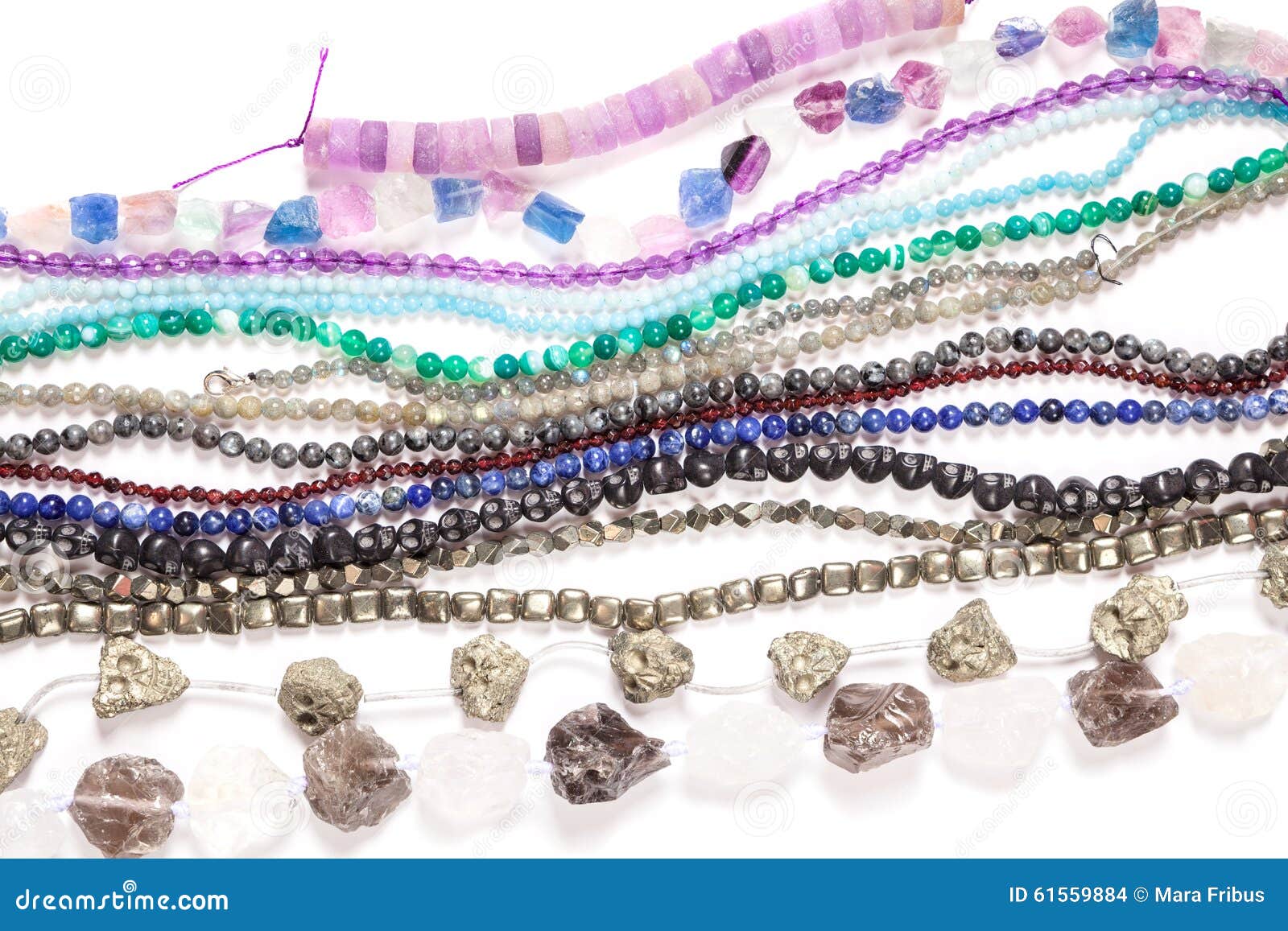 Beads strands stock photo. Image of isolated, luxury - 61559884