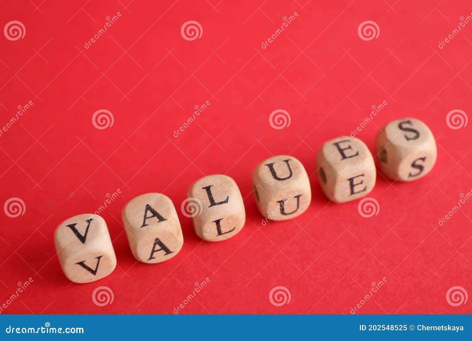 Beads with Word VALUES on Red Background Stock Image - Image of ...
