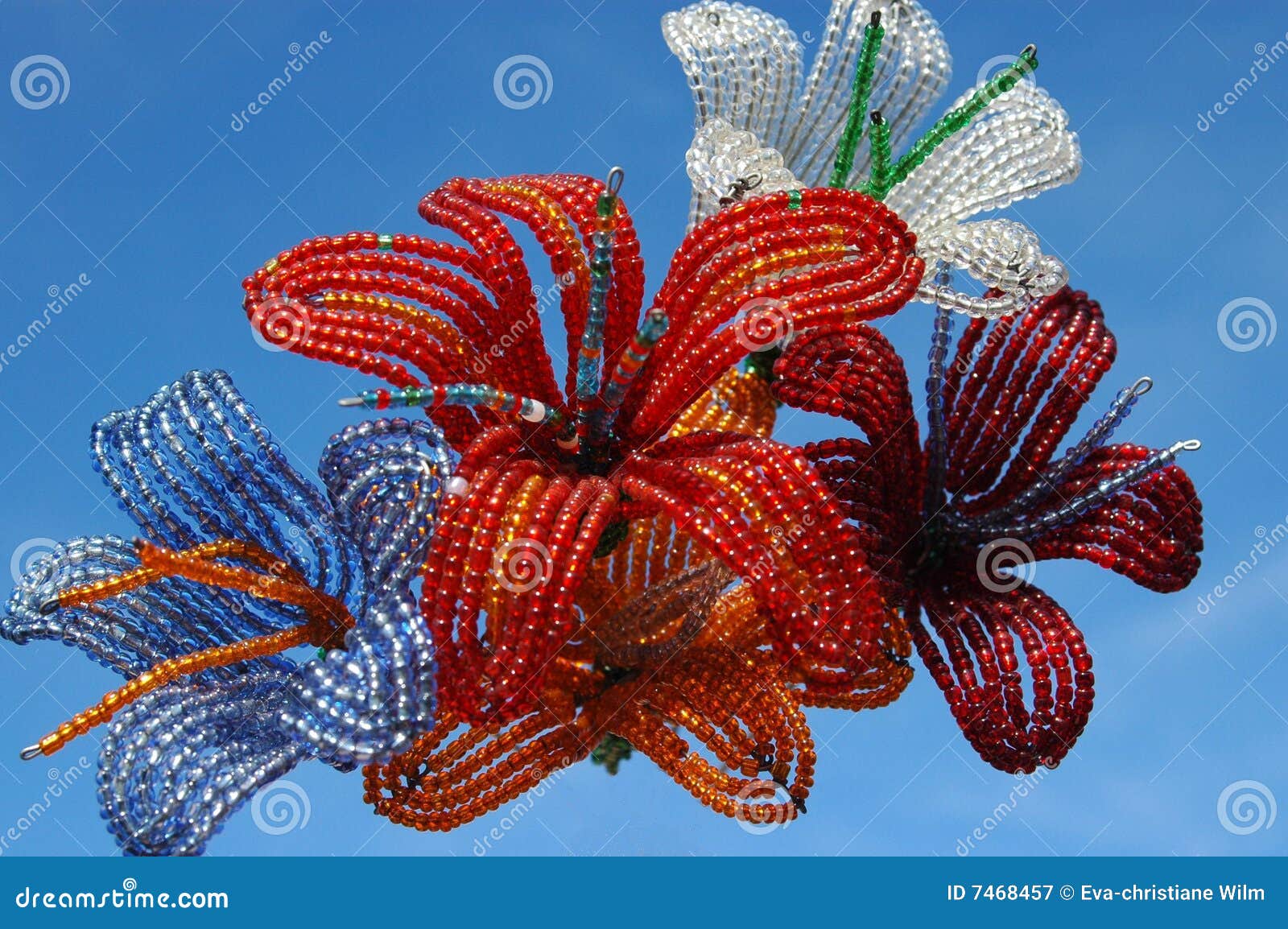 Beadwork flowers stock image. Image of colorful, inflorescence - 7468457