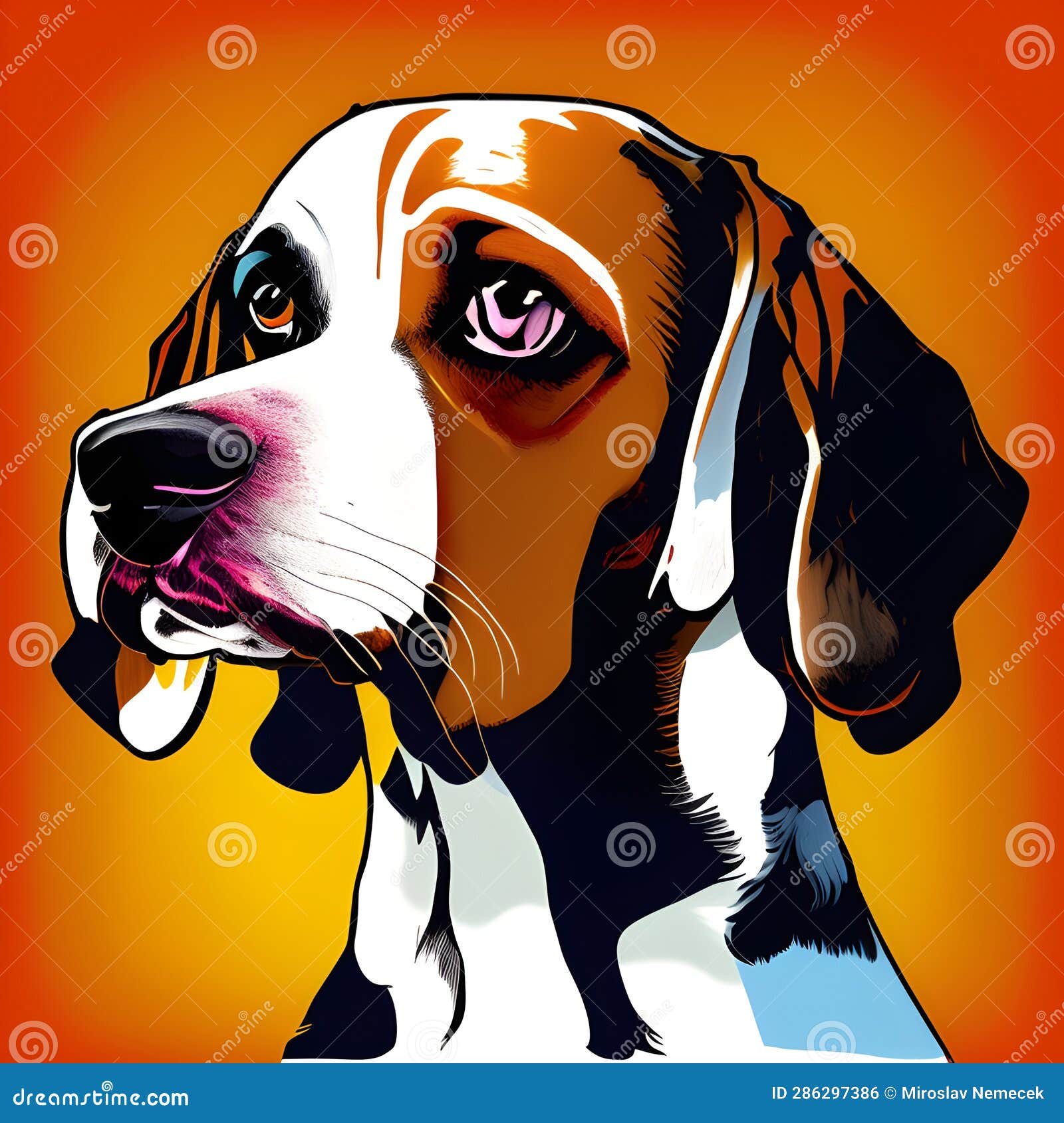 Beagle Dog, Generative AI Illustration Stock Illustration ...