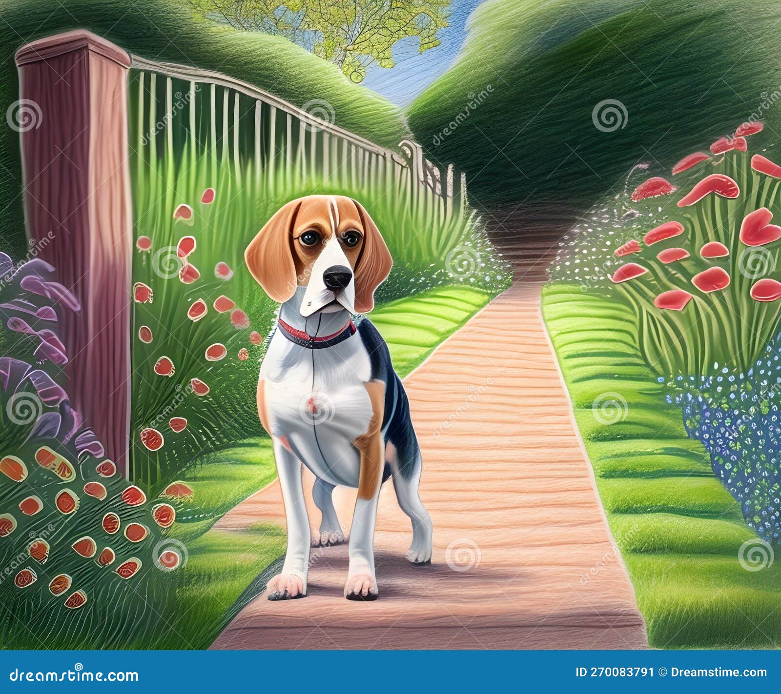 Beagle Dog, Generative AI Illustration Stock Illustration ...