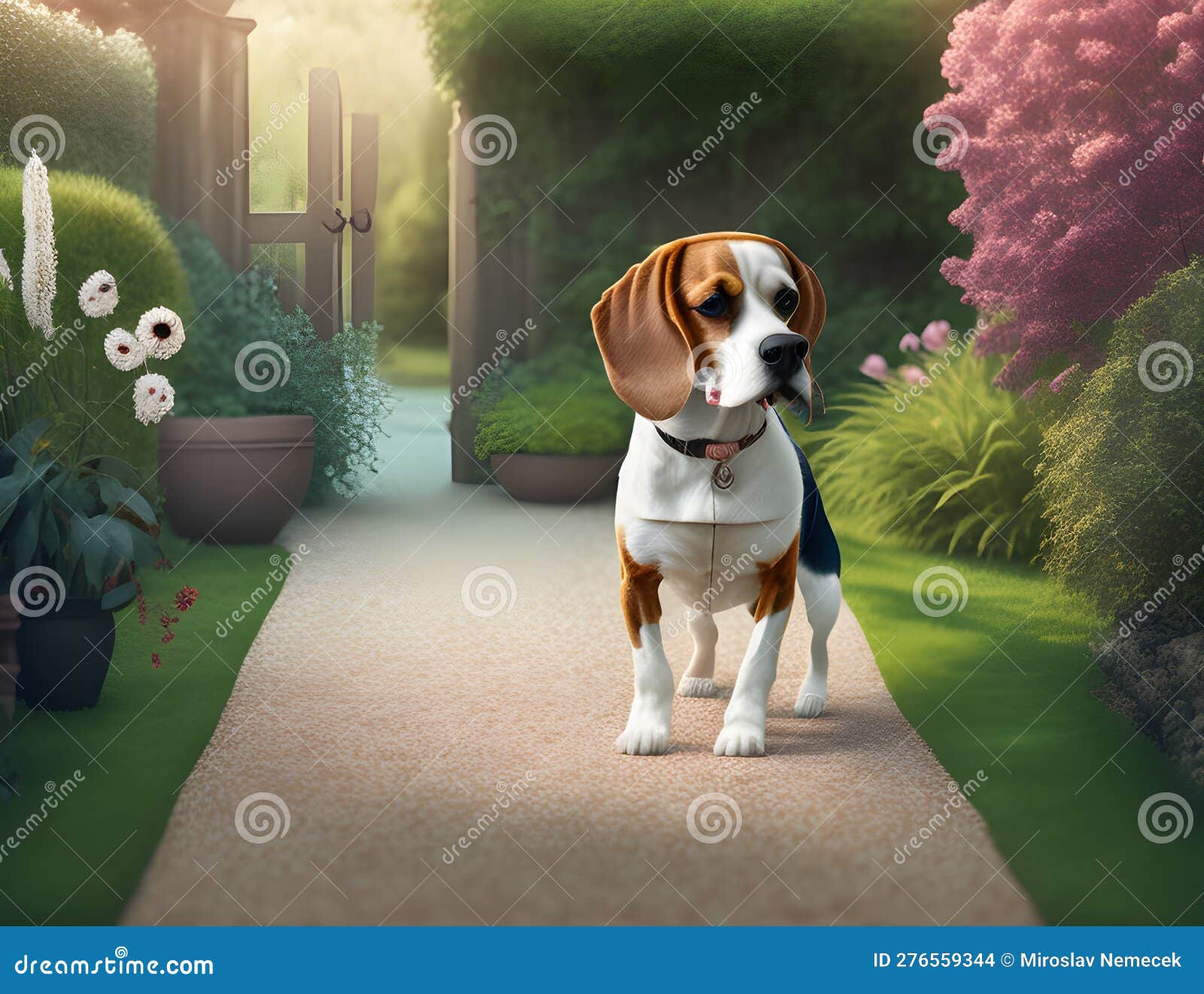 Beagle Dog, Generative AI Illustration Stock Illustration ...