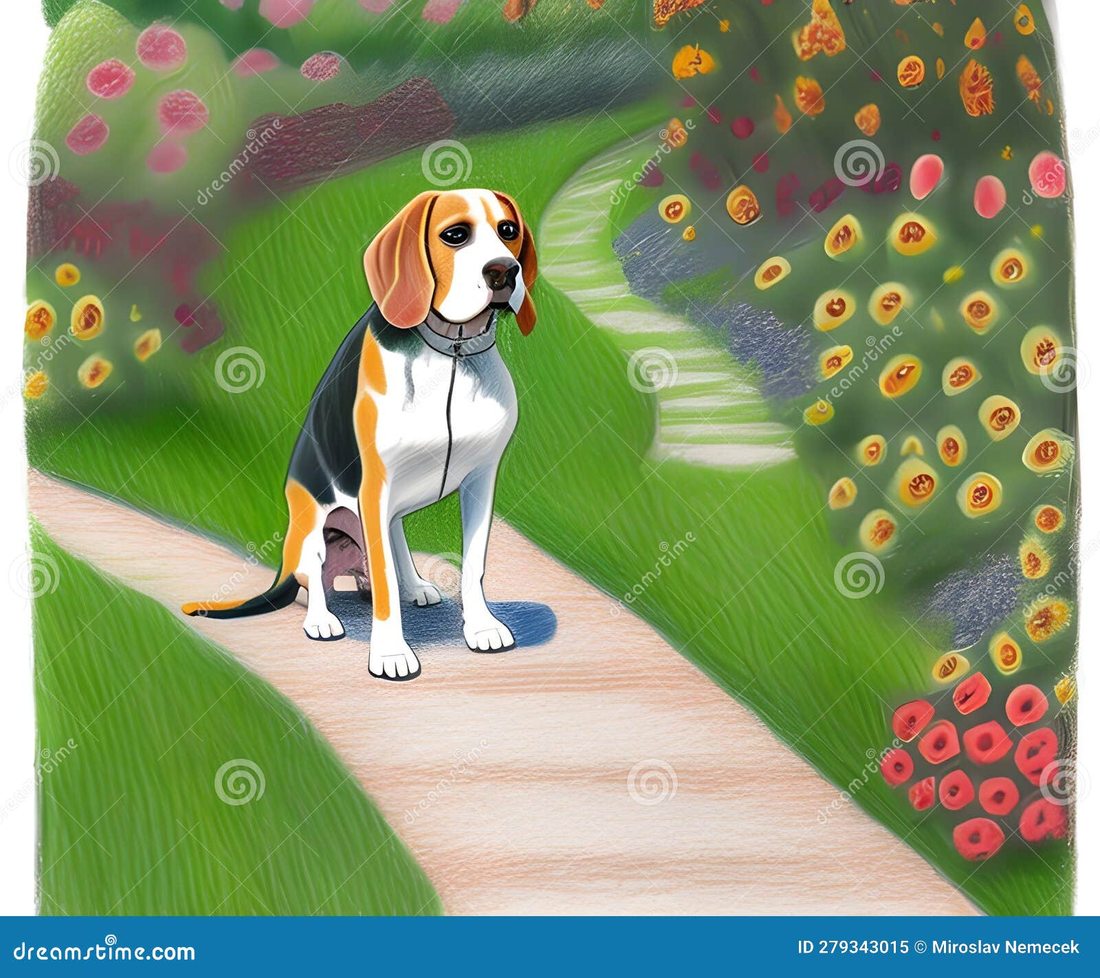 Beagle Dog, Generative AI Illustration Stock Illustration ...