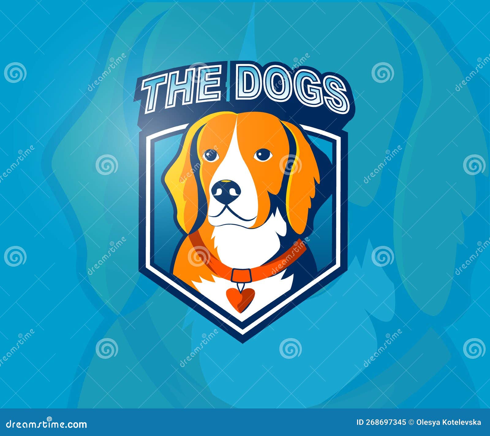 The Beagle Dog Mascot Logo with Text Stock Vector - Illustration of ...