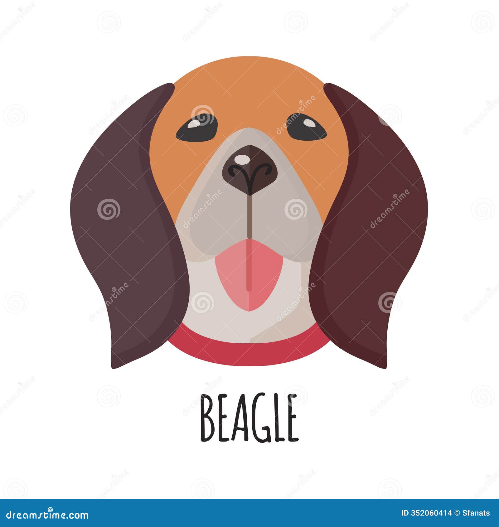 Beagle Icon Clipart Logotype Isolated Vector Illustration Stock ...