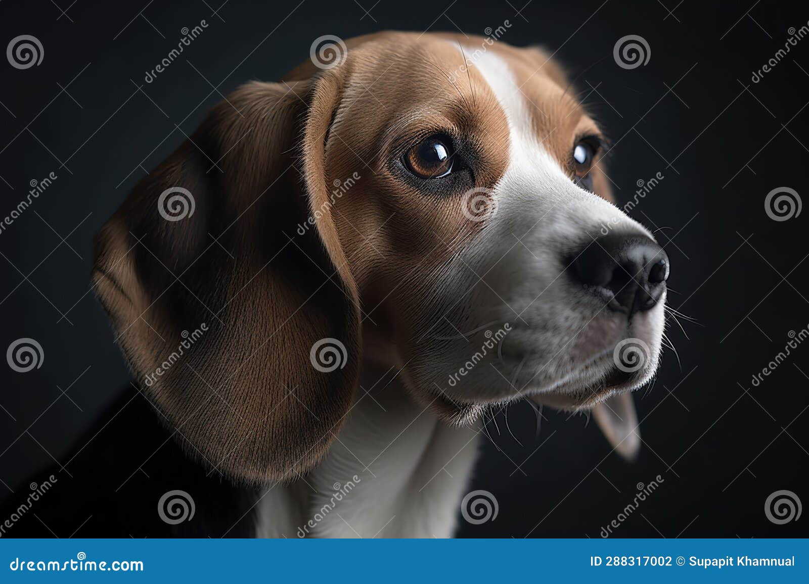 Beagle S Cute Straight Face Stock Illustration - Illustration of ...
