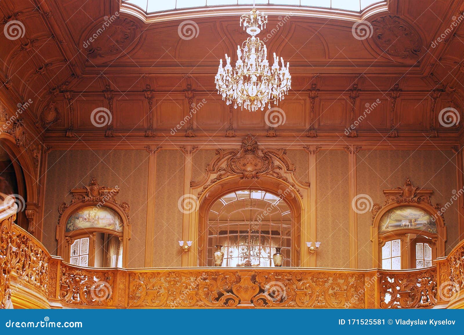 Beautiful Rich Balcony Interior of Palace Editorial Photo - Image of ...