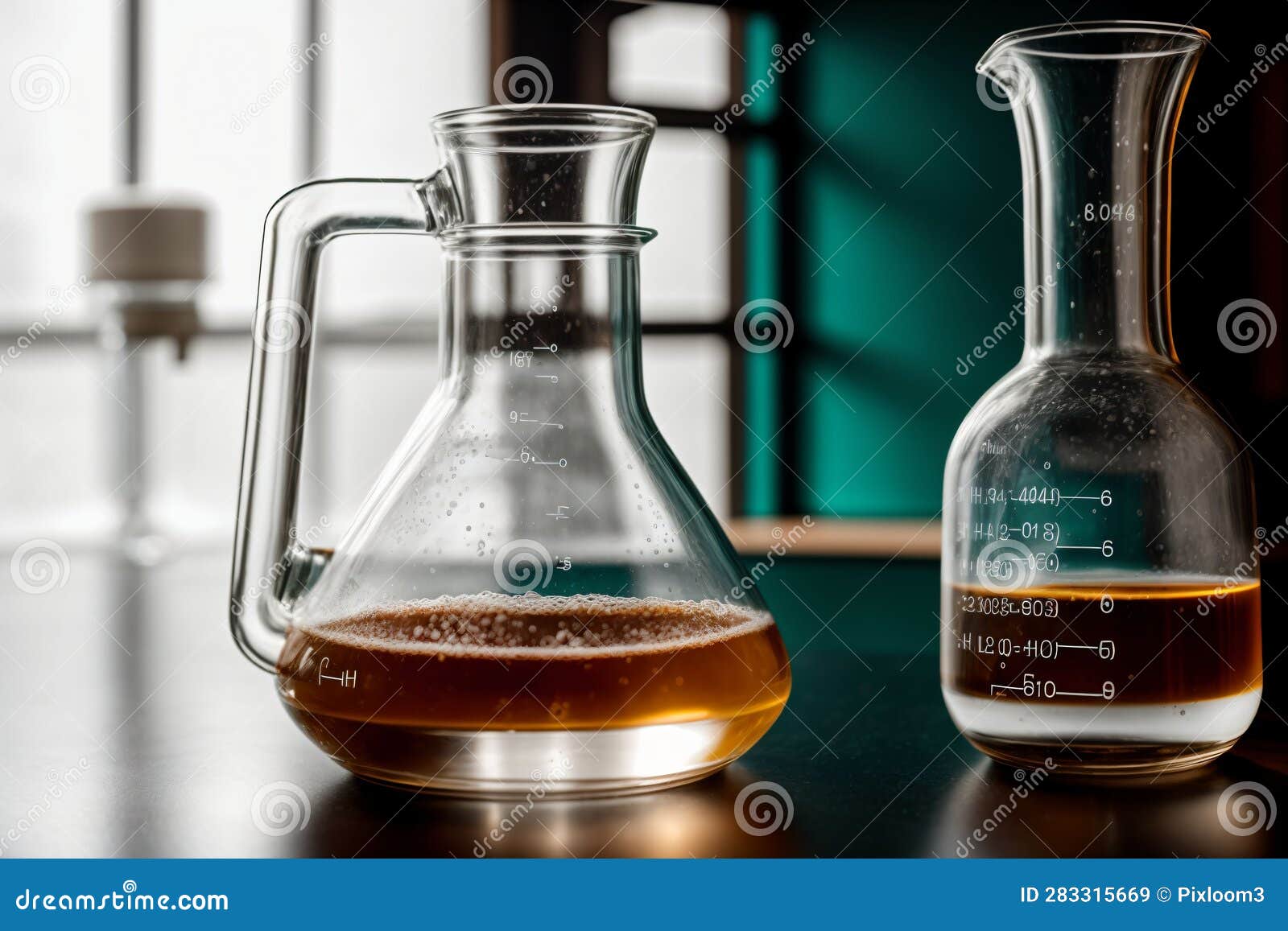 A Beaker in a Chemistry Lab Bubbling with Innovative Solutions Stock ...