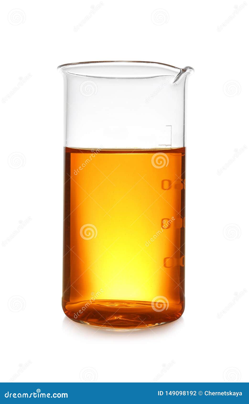 Beaker with Color Liquid on White. Solution Chemistry Stock Photo ...