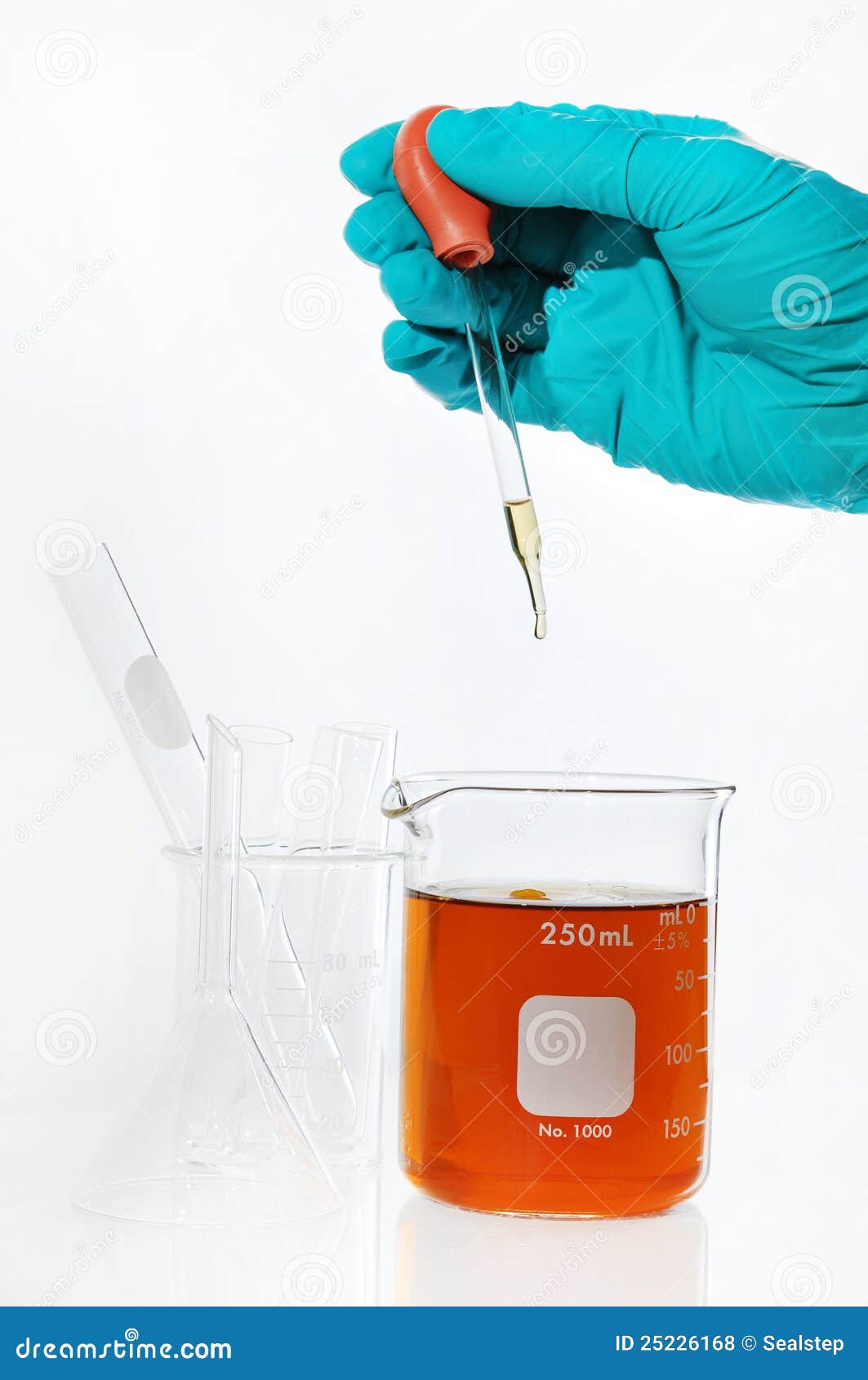 Beaker and dropper stock photo. Image of preparation - 25226168