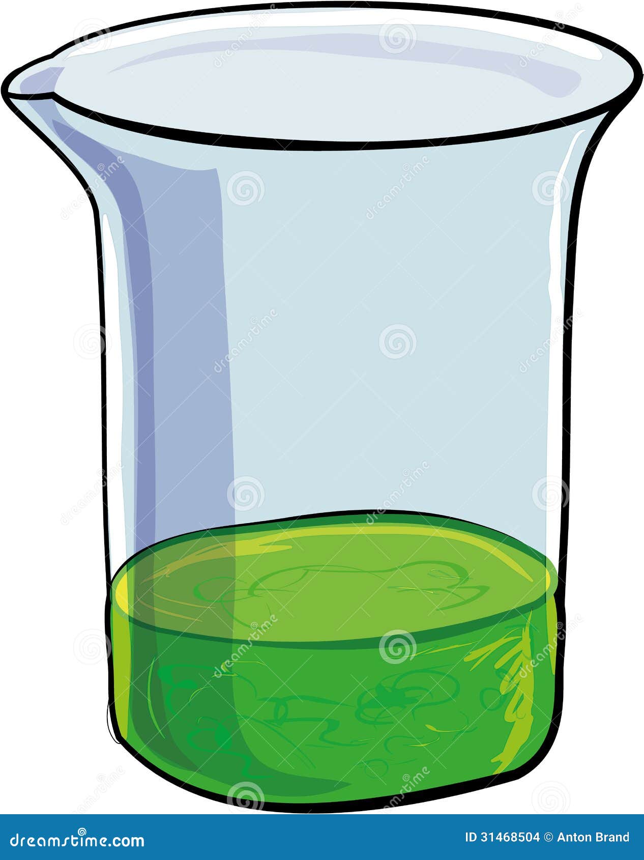 Beaker Of Evil Green Sludge Vector Illustration | CartoonDealer.com ...
