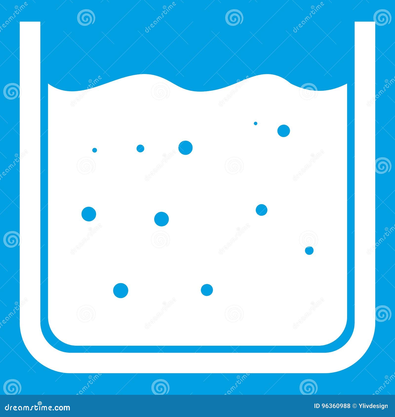 Beaker Filled with Liquid Icon White Stock Vector - Illustration of ...