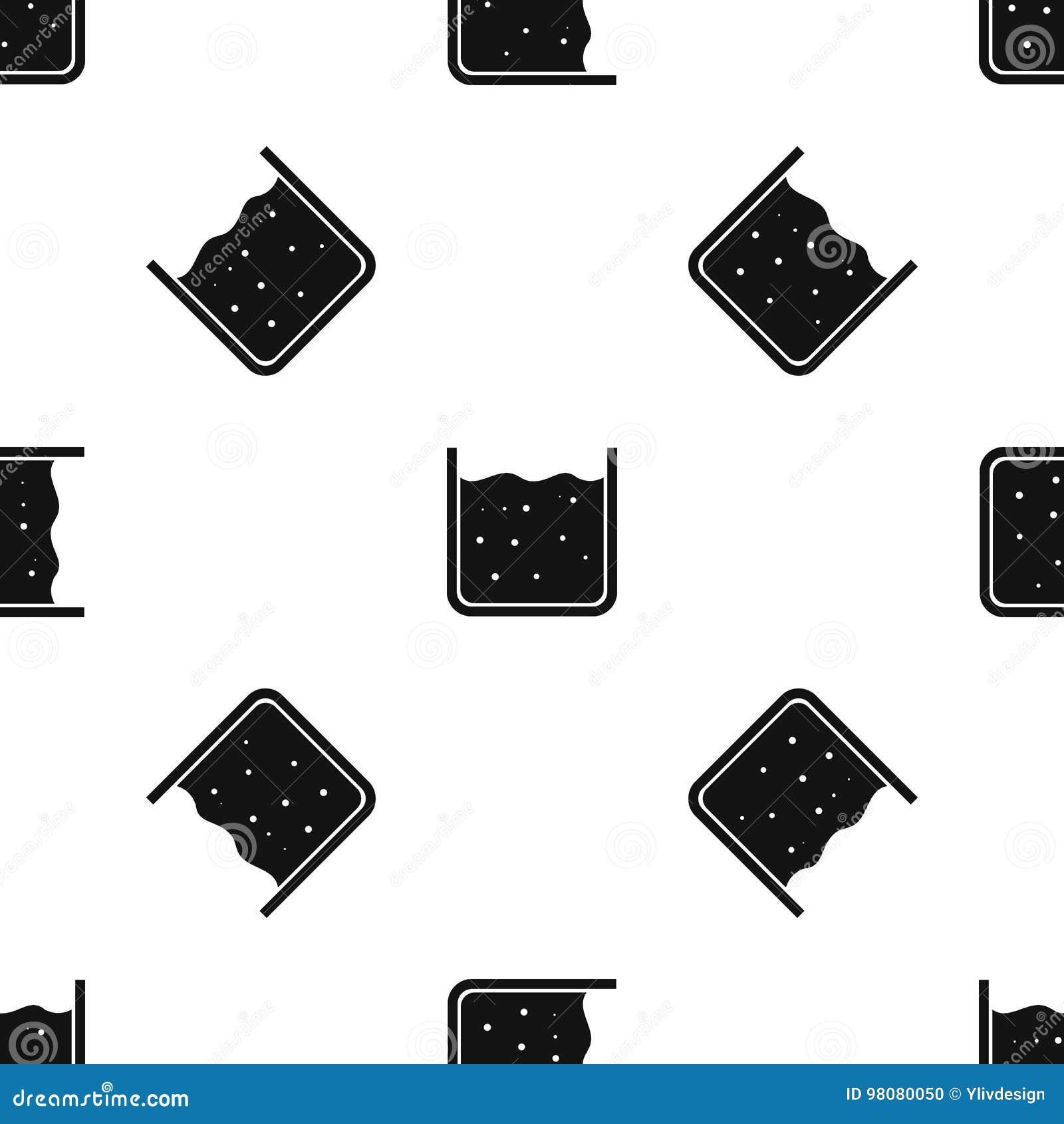 Beaker Filled with Liquid Pattern Seamless Black Stock Vector ...
