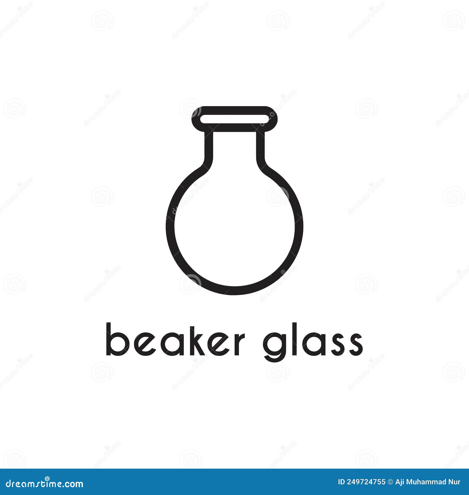 Beaker Glass Vector Icon Logo Design Template Stock Illustration ...