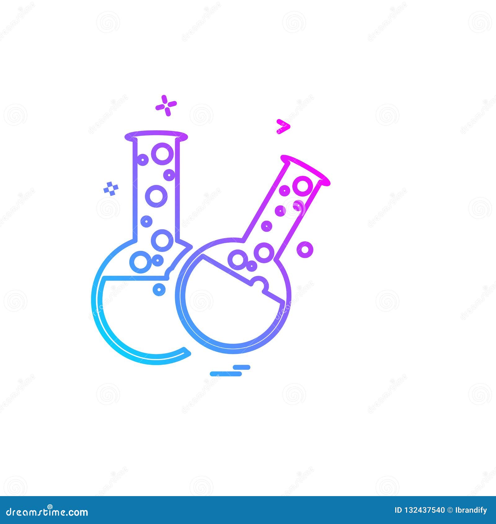 Beaker icon design vector stock vector. Illustration of glass - 132437540