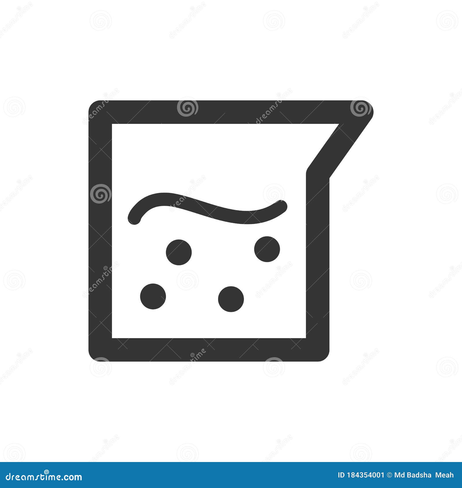 Beaker icon stock vector. Illustration of test, tube - 184354001