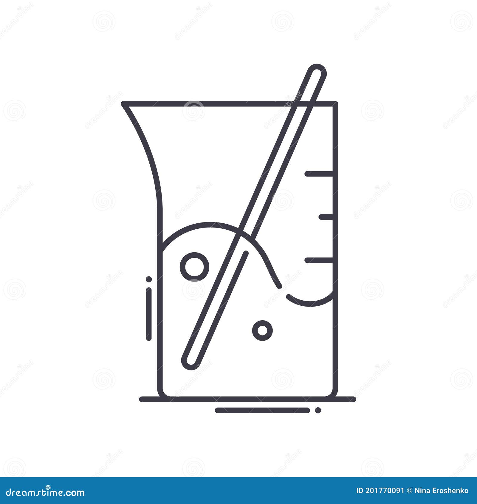 Beaker Icon, Linear Isolated Illustration, Thin Line Vector, Web Design ...