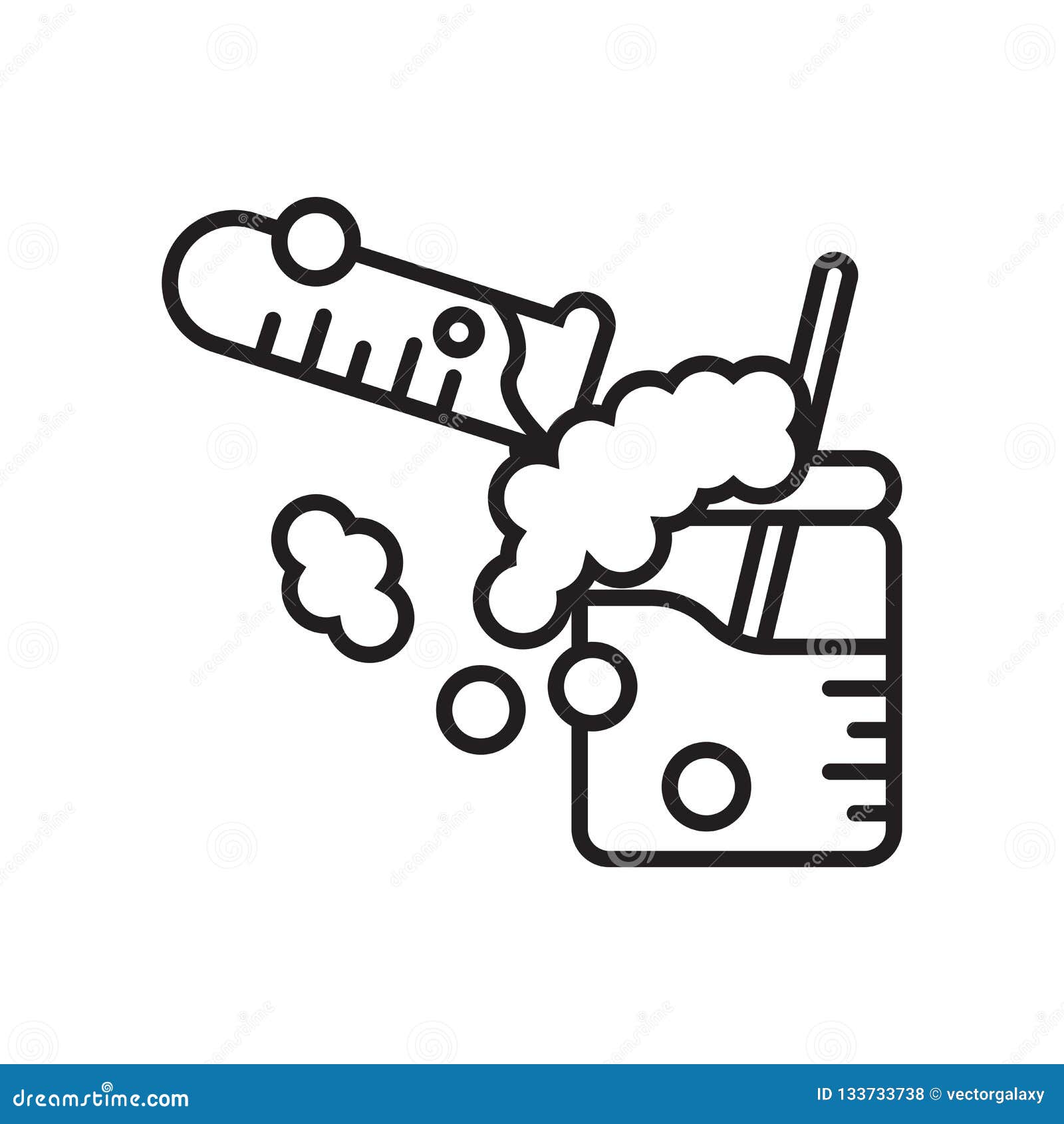 Beaker Icon Vector Sign and Symbol Isolated on White Background Stock ...