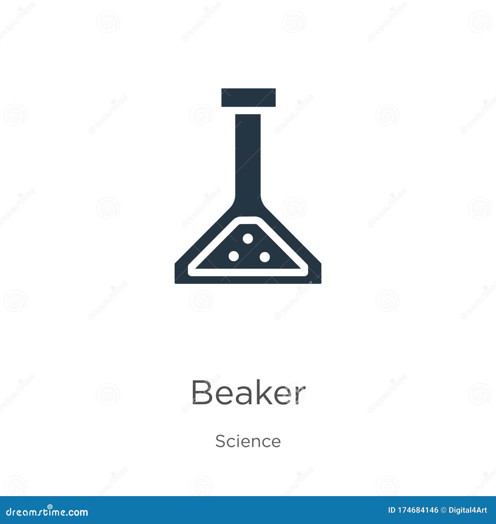 Beaker Icon Vector. Trendy Flat Beaker Icon from Science Collection ...