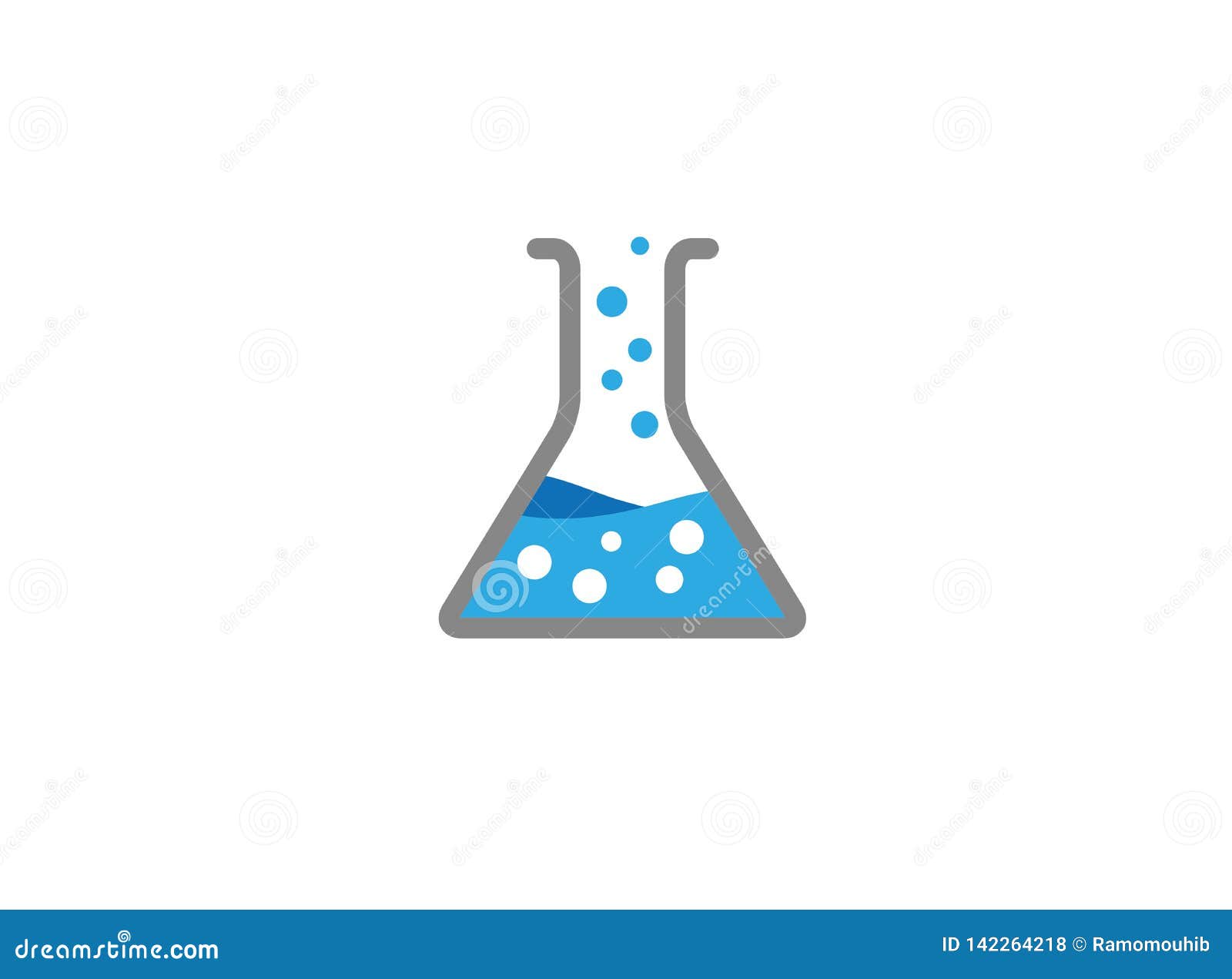 Beaker Lab Flask with Chemical Substance Inside Make Bubbles for Logo ...