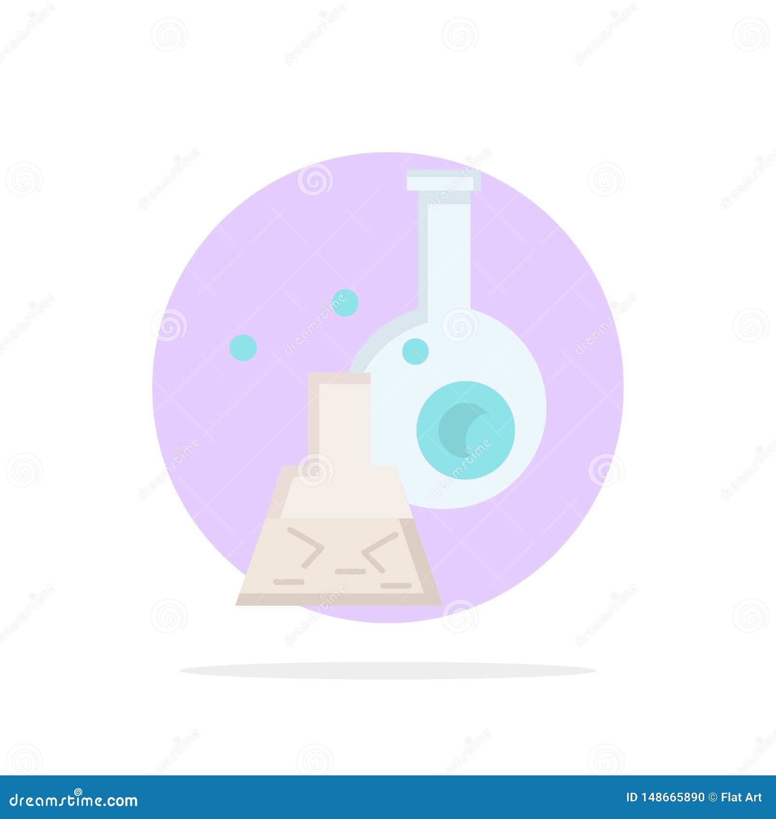 Beaker, Lab, Test, Tube, Scientific Flat Color Icon Vector Stock Vector ...