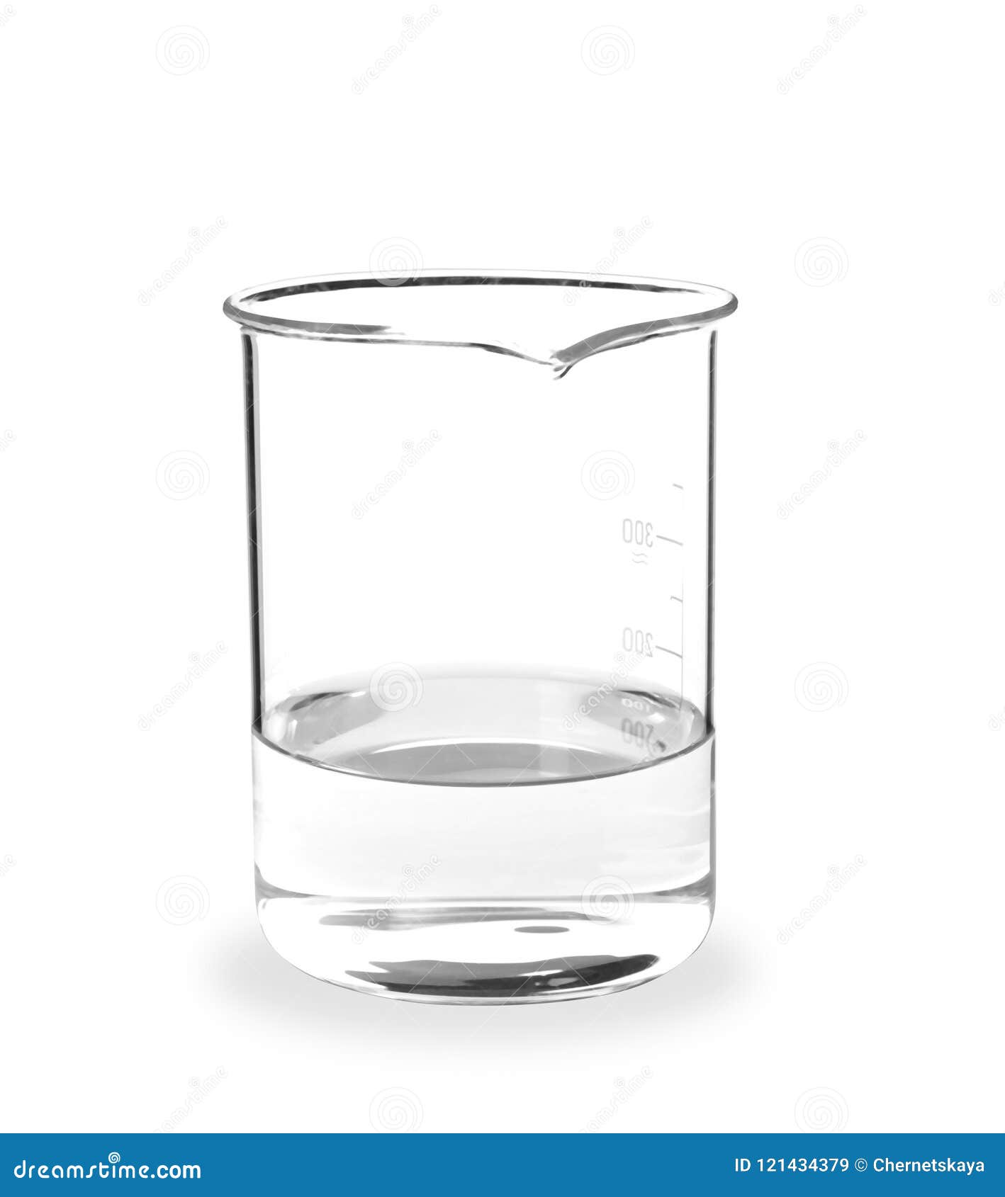 Beaker with Liquid on White Background Stock Image - Image of biology ...