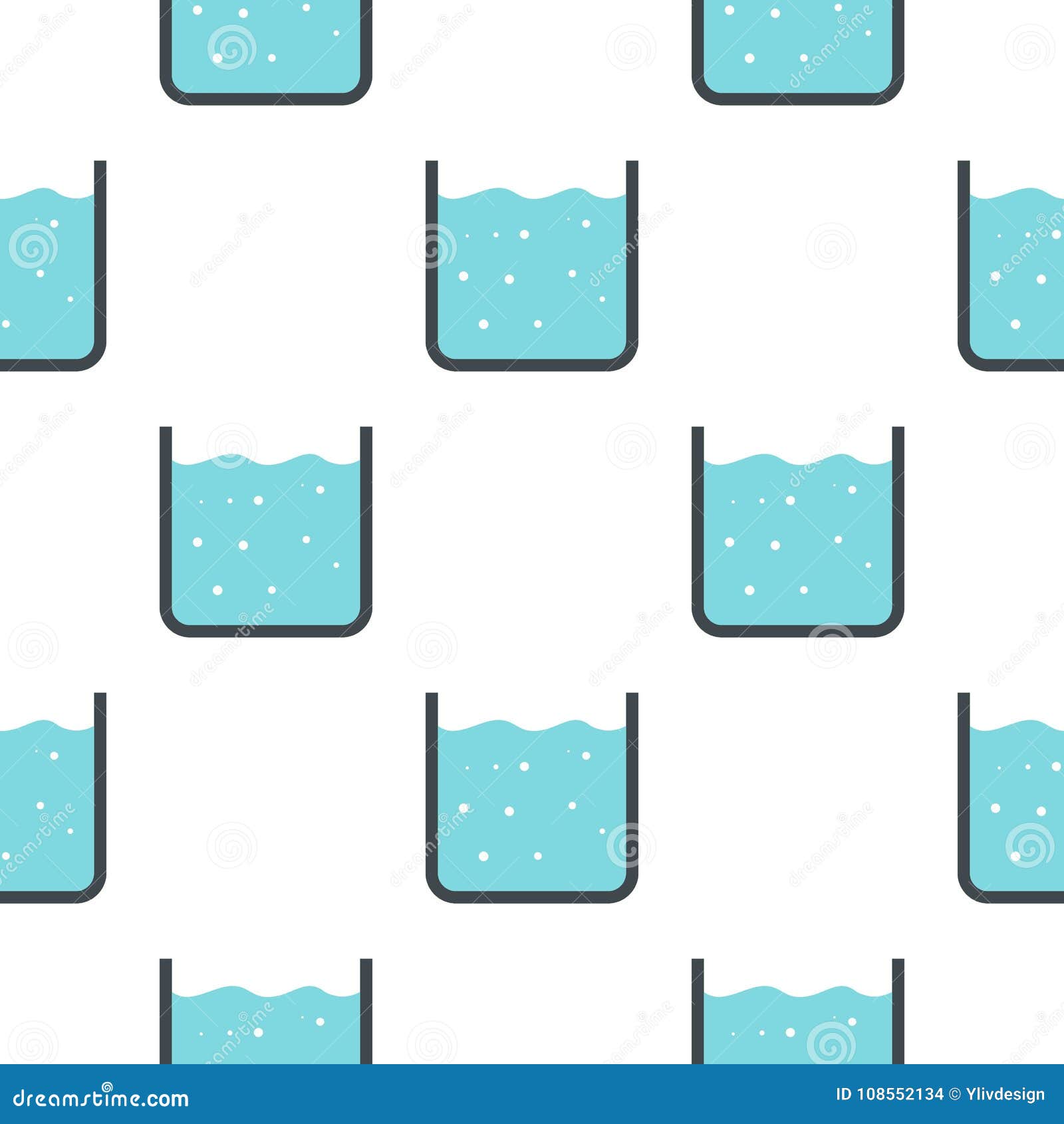 Beaker with Pure Blue Water Pattern Seamless Stock Vector ...