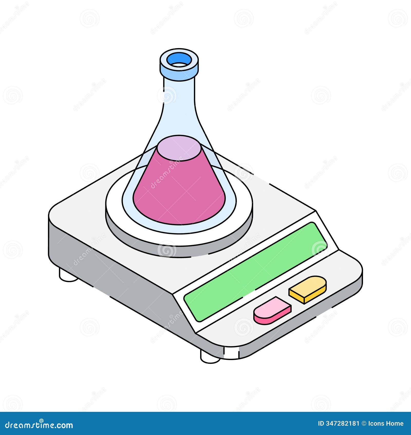 Beaker and Scale for Lab Experiments and Chemical Analysis Stock ...