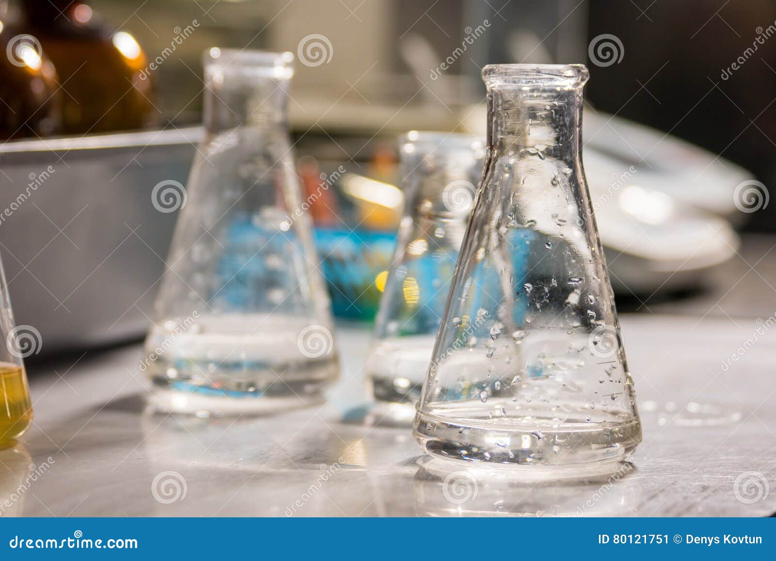 Beaker with Transparent Liquid. Stock Image - Image of health, analyze ...