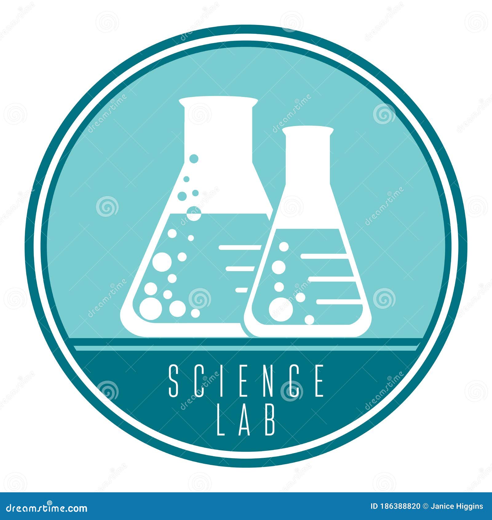 Science Set With Beakers And Computer Cartoon Vector | CartoonDealer ...