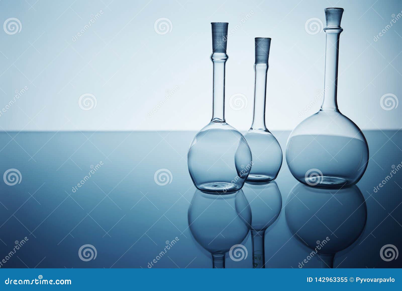 Beakers stock image. Image of transparent, chemistry - 142963355