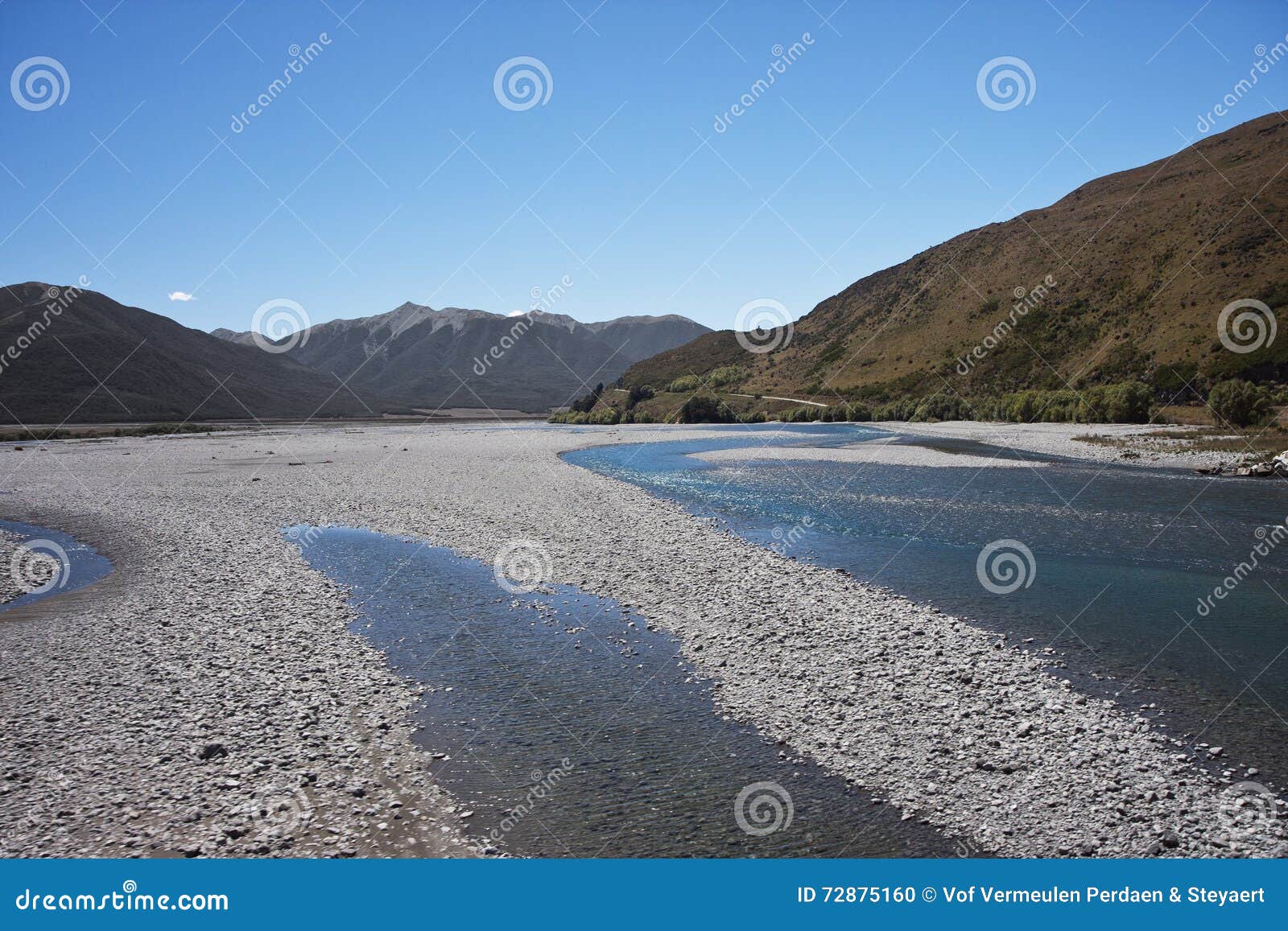 The Bealey River In Arthur Pass Village At Southern Alps In New Zealand ...