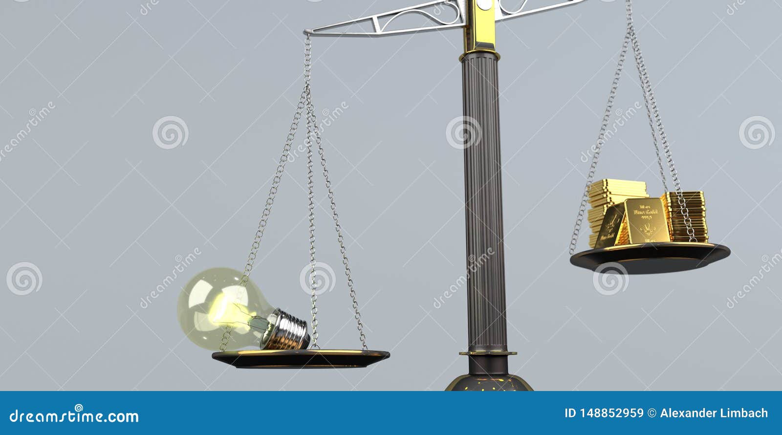 Beam Balance Idea Gold stock illustration. Illustration of bank - 148852959