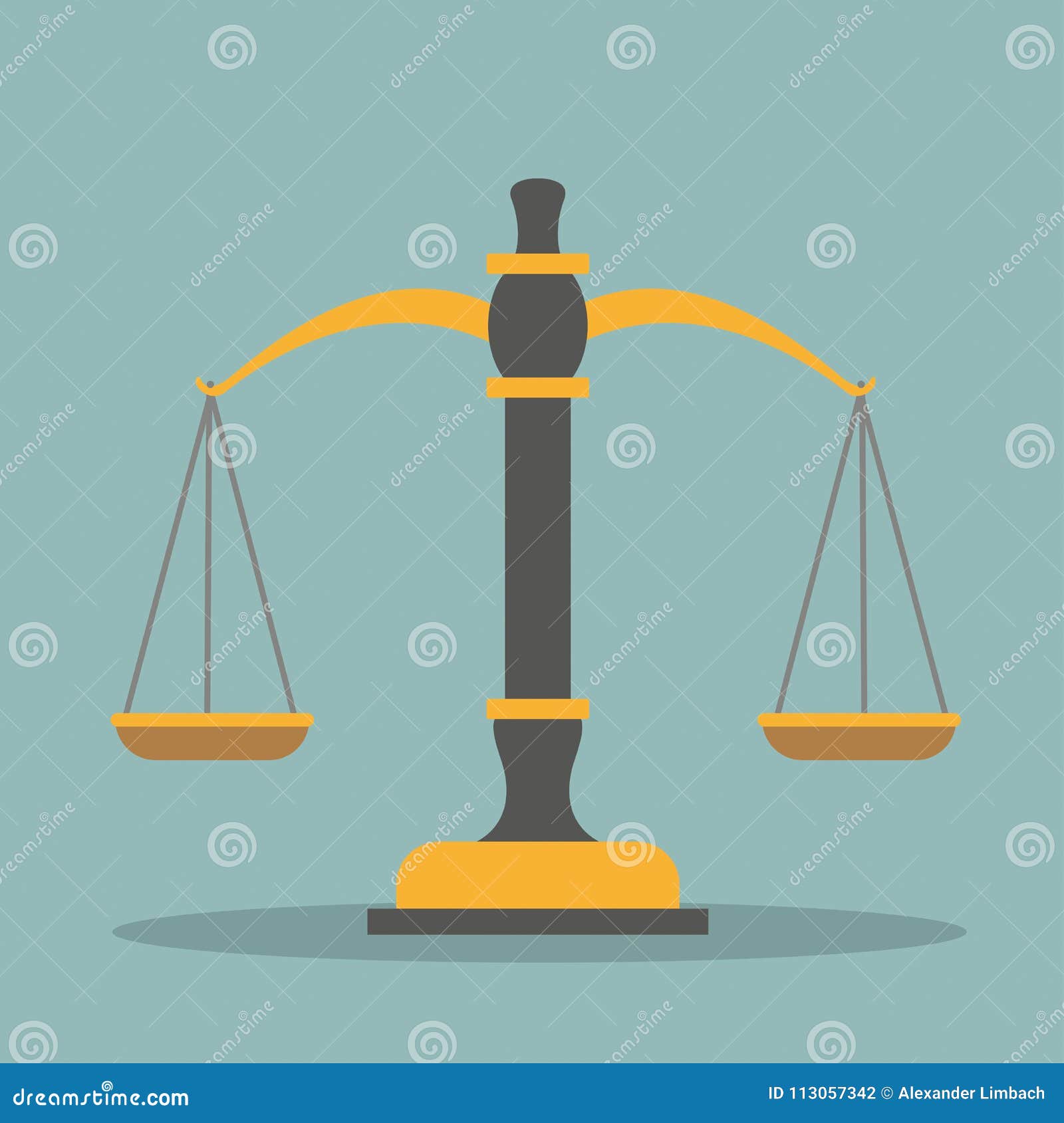 Flat Beam Balance stock vector. Illustration of equation - 113057342