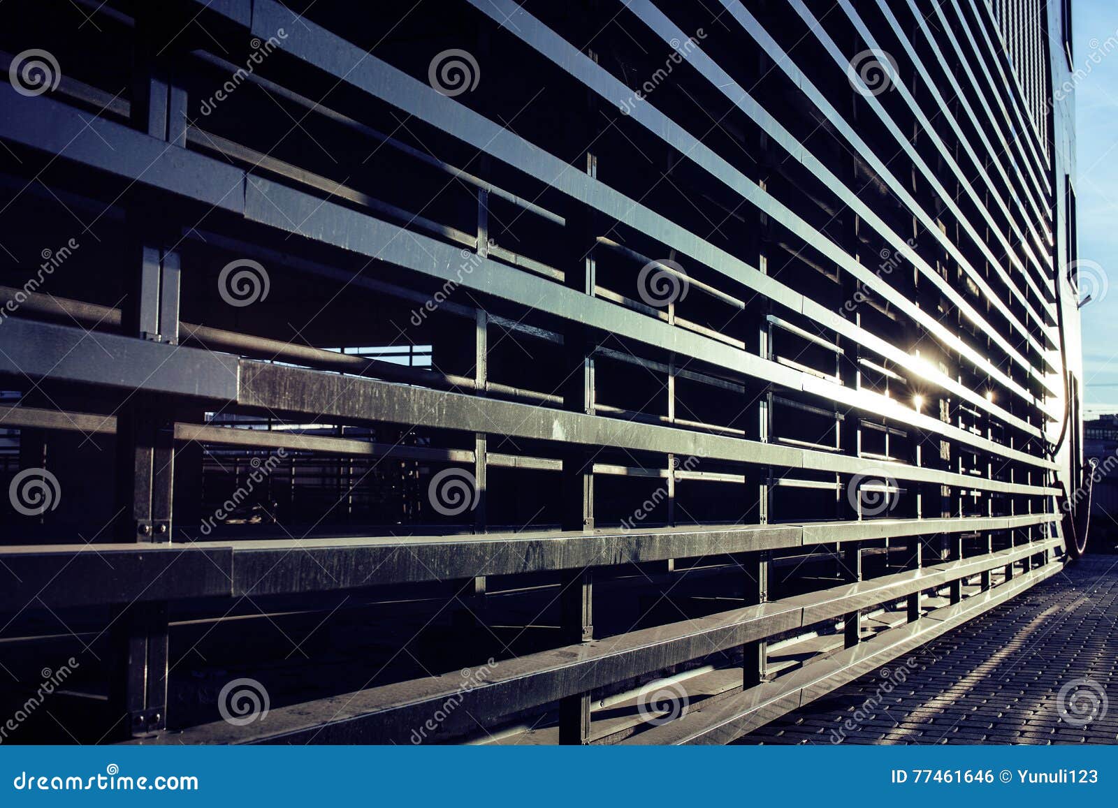 Beam of Building in Sunlight, Real Geometry View Stock Photo - Image of ...