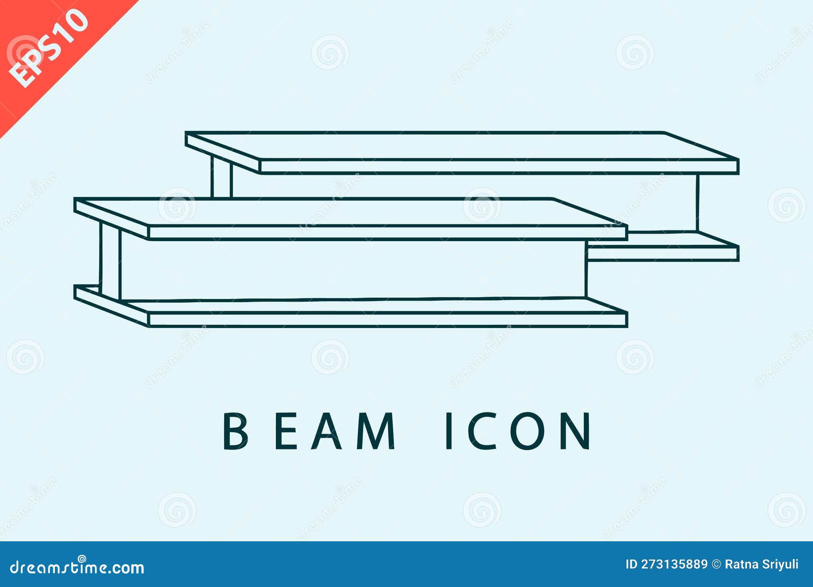 Beam Construction Icon Design Vector Flat Isolated Illustration Stock ...