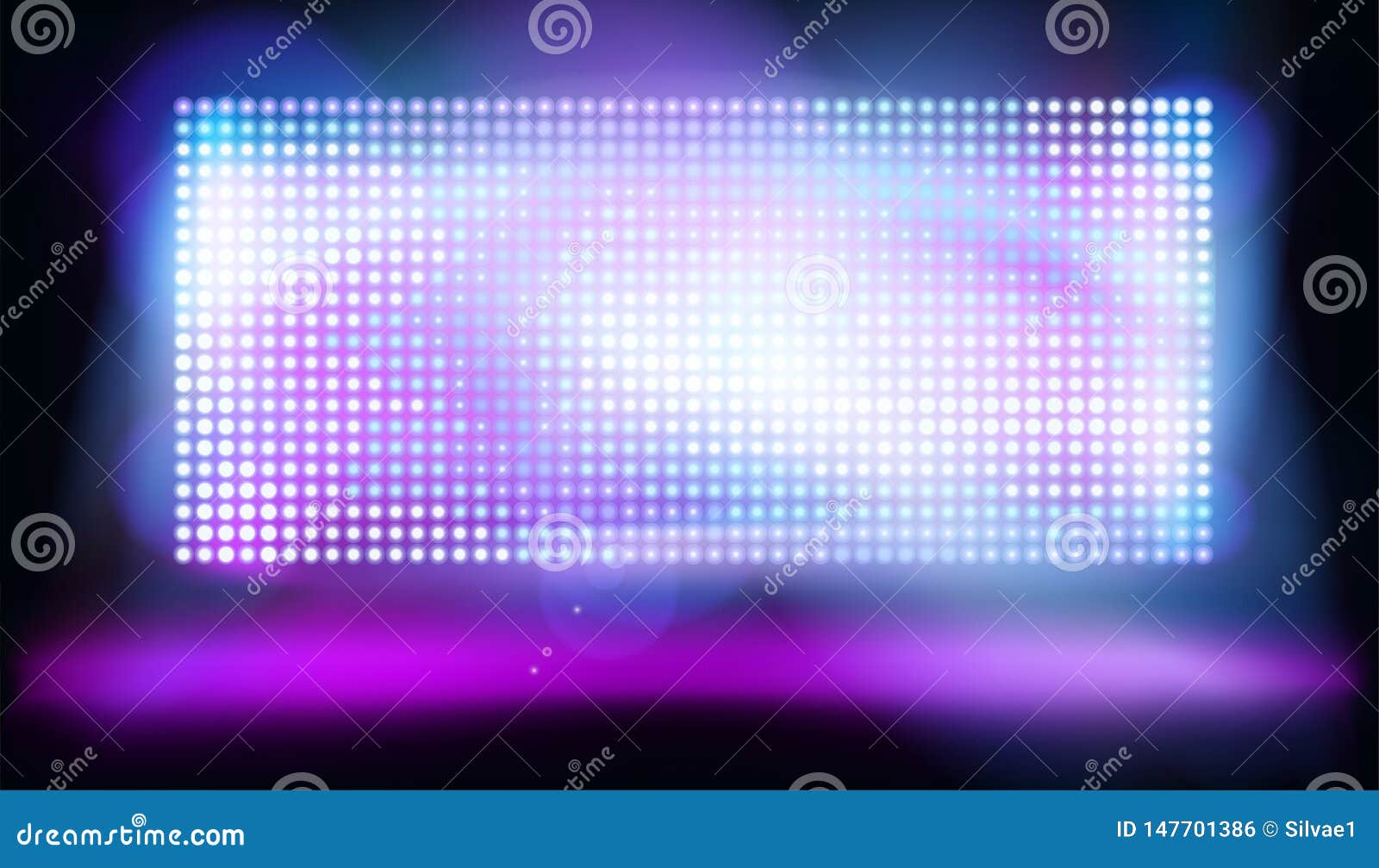 Big Led Projection Screen. Vector Illustration. Stock Vector ...