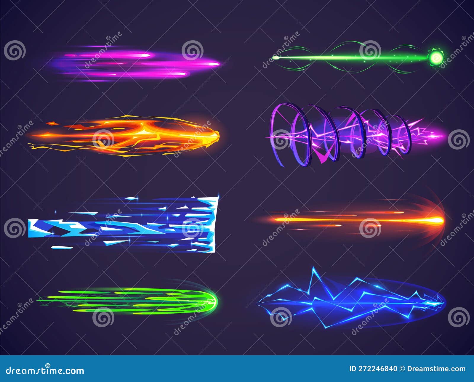 Beam Laser Effect for Weapon or Gun in Game Vector Stock Vector ...