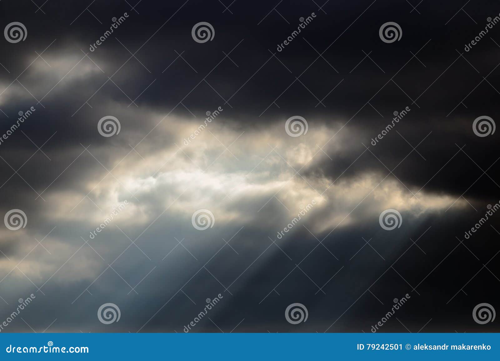 A Beam of Light from a Dark Sky Stock Image - Image of paradise ...