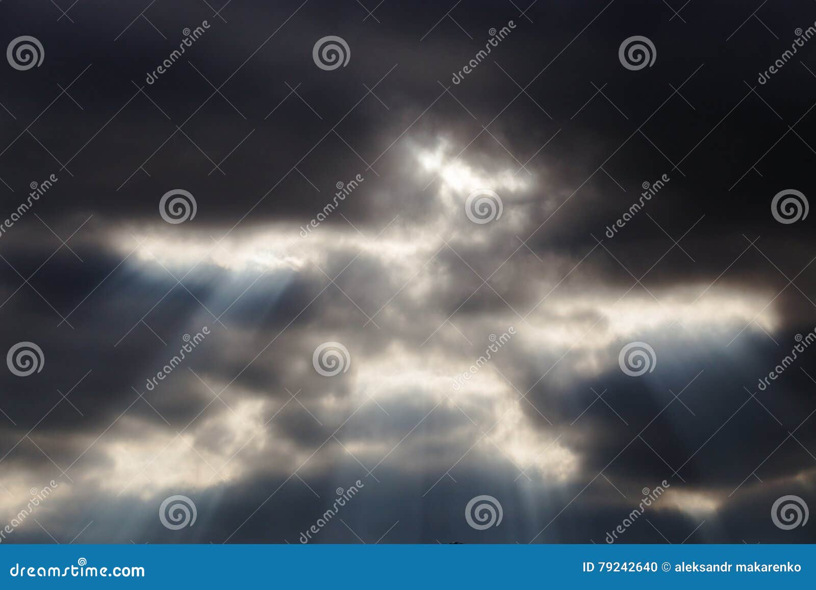 A Beam of Light from a Dark Sky Stock Photo - Image of sunset, sunlight ...
