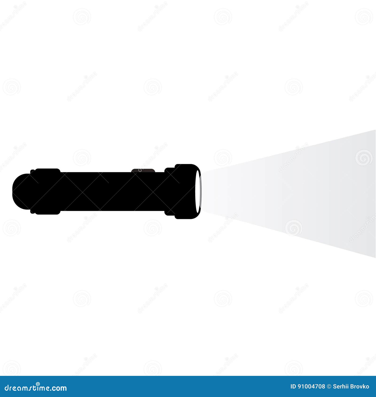 The Beam Of The Flashlight Illuminates The Footprint. The Light Of The ...