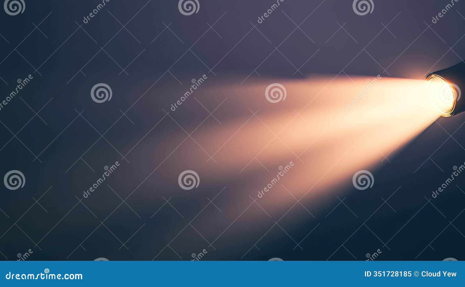 The Beam Of The Flashlight Illuminates The Footprint. The Light Of The ...