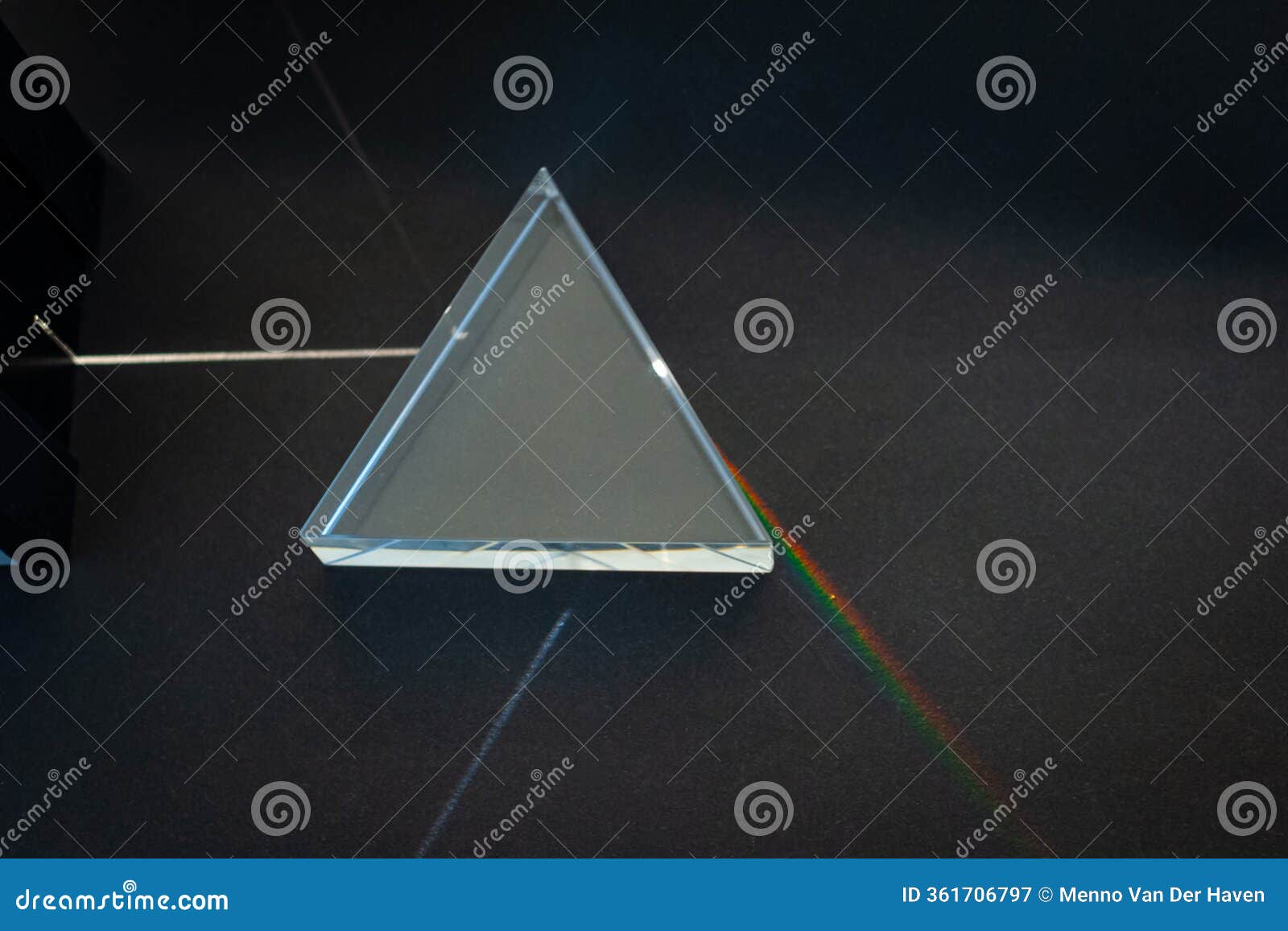 Beam of Light is Refracted in a Prism. Stock Image - Image of beam ...