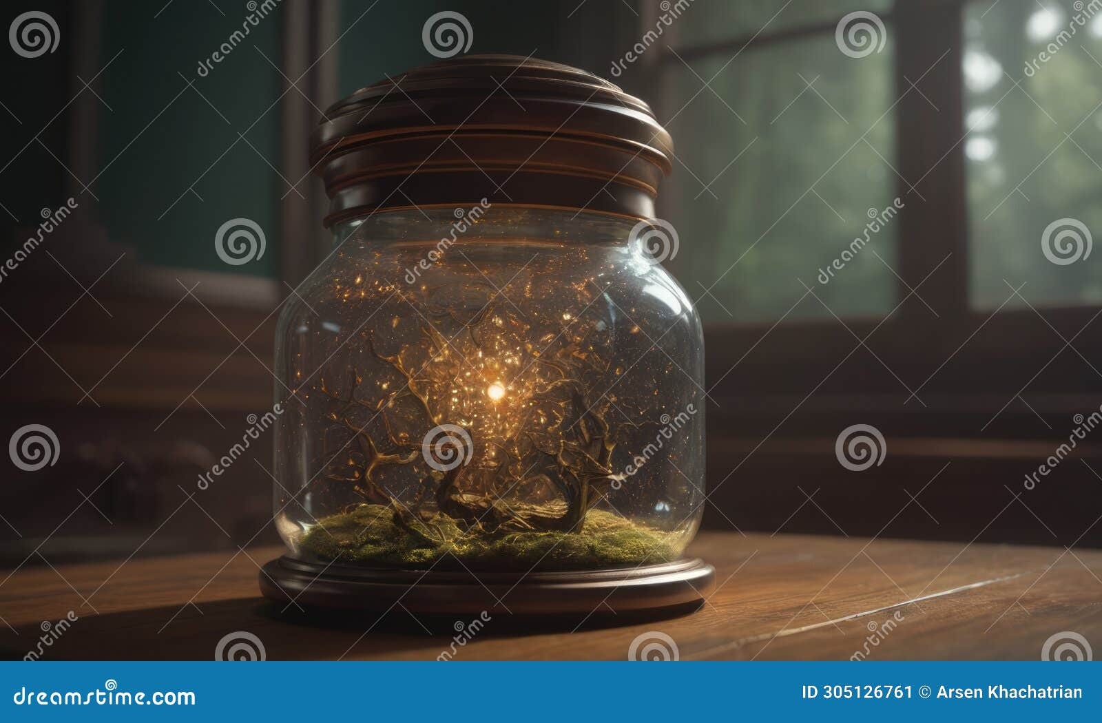 A Beam of Light Reveals Itself in the Plants Inside the Locked Jar ...