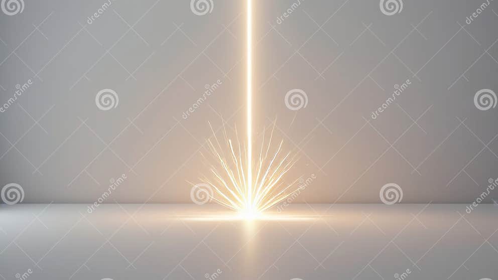 A Beam of Light Shines Down on a White Surface Stock Illustration - Illustration of digital ...