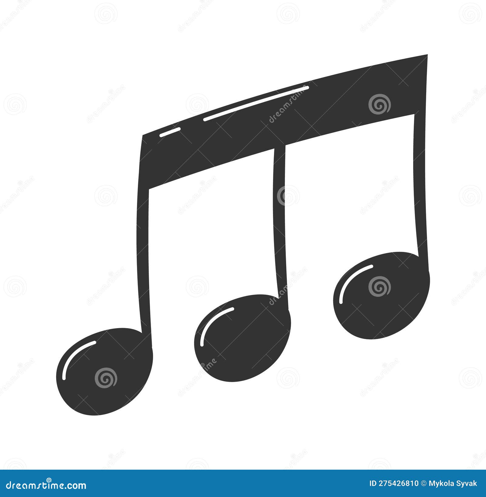 Beam Music Note stock vector. Illustration of tune, treble - 275426810