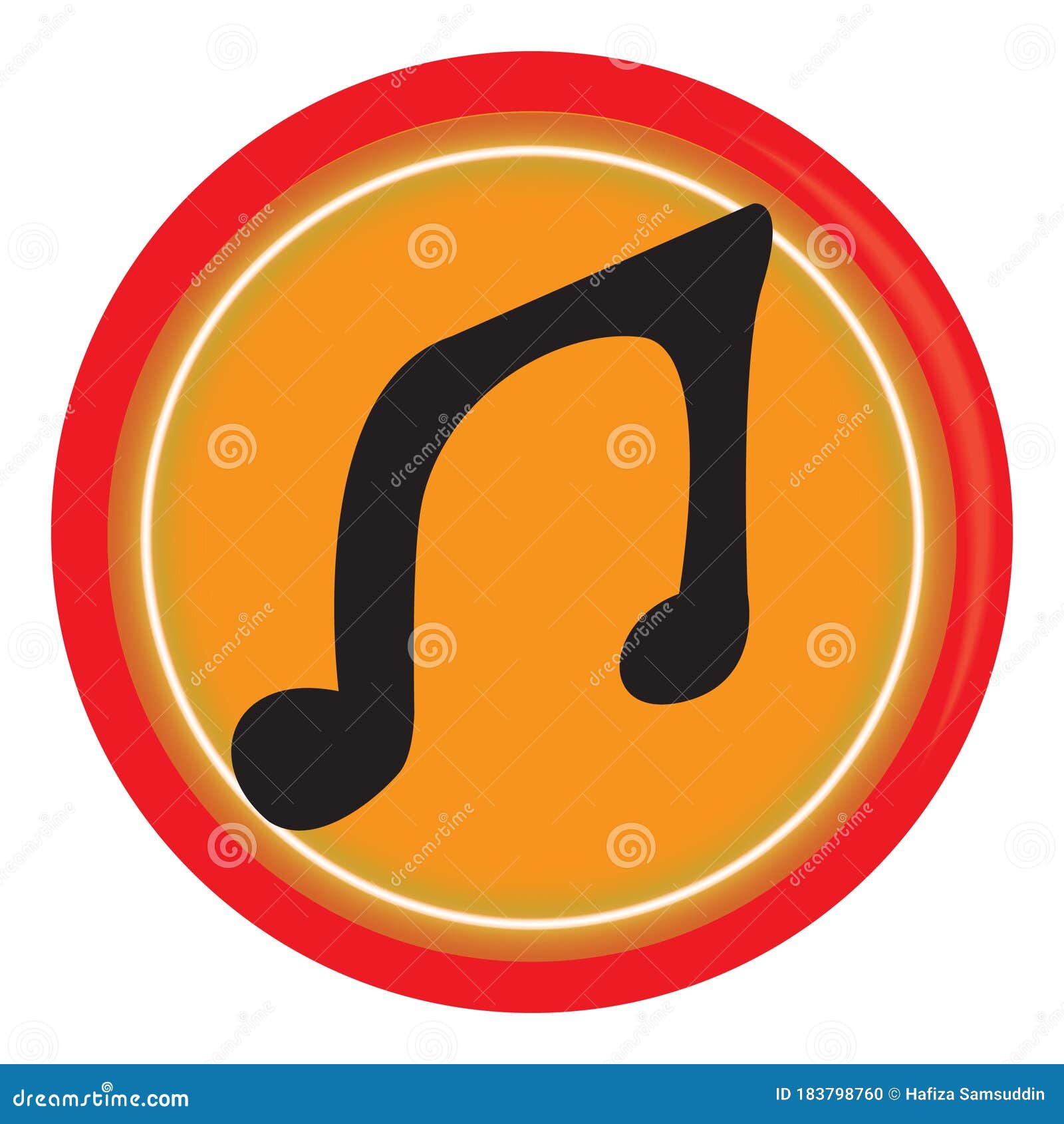 Beam Note Button. Vector Illustration Decorative Background Design ...