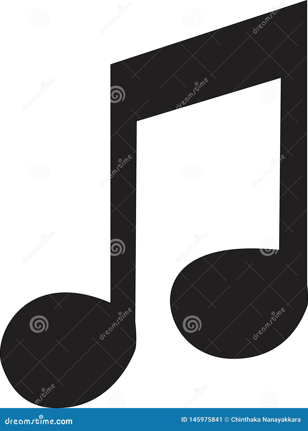 Beamed Notes in Western Music Stock Illustration - Illustration of ...